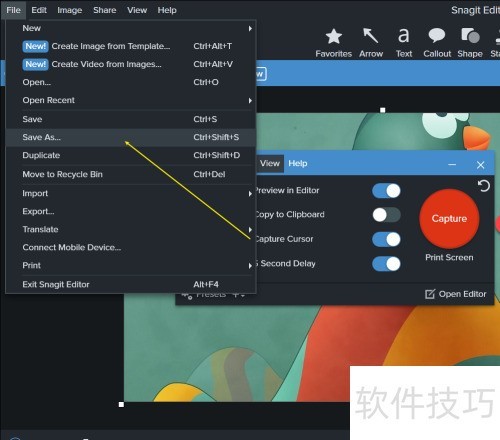 Snagit 2020 怎样添加操作顺序标号？-软件技巧-ZOL软件下载