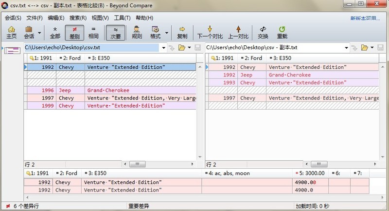 Beyond Compare对比CSV文件的详细操作方法-软件技巧-ZOL软件下载